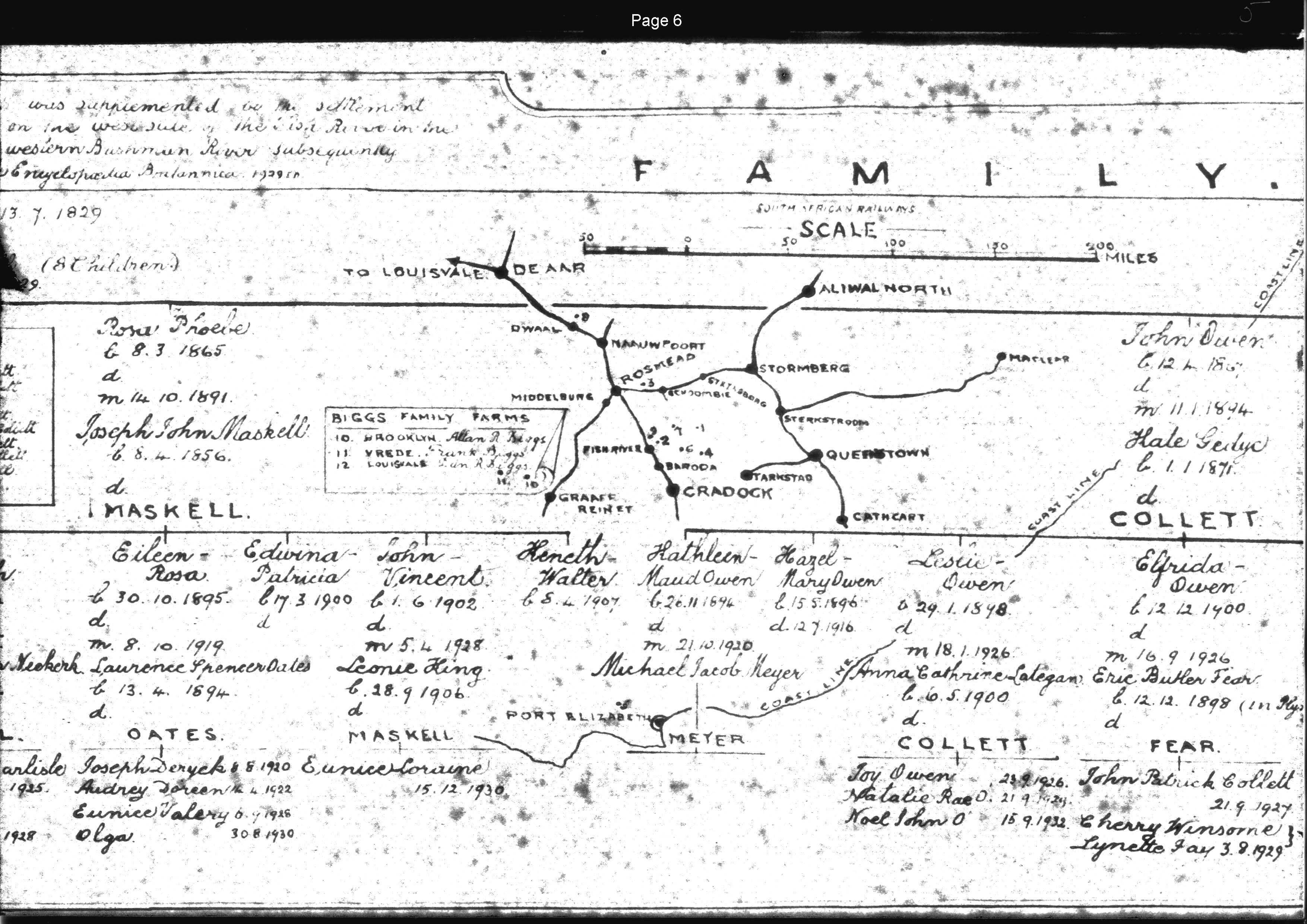Malcolm Collett’s Family Tree - Collett Family Tree, Page 6 of 9